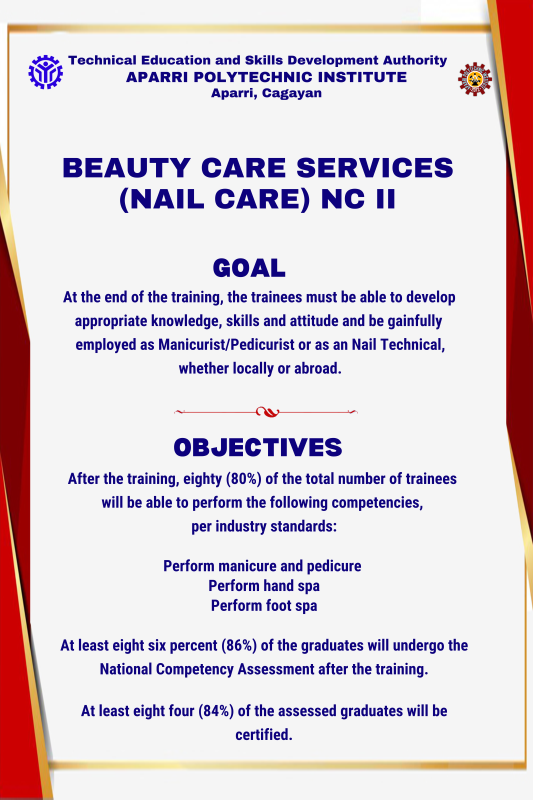 Beauty Care Services (Nail Care) NC II – Official Website of Aparri ...